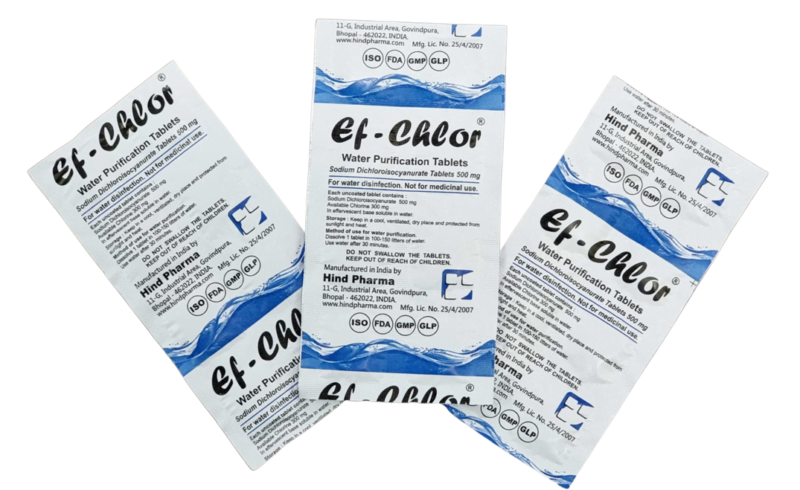 Ef-Chlor Water Purification Tablets | NaDCC Tablets For Water Treatment ...