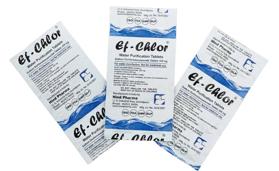 Ef-Chlor Water Purification Tablets | NaDCC Tablets For Water Treatment ...